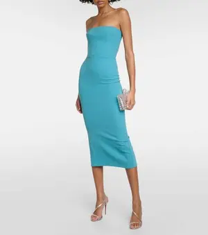 Alex Perry Strapless Midi Dress