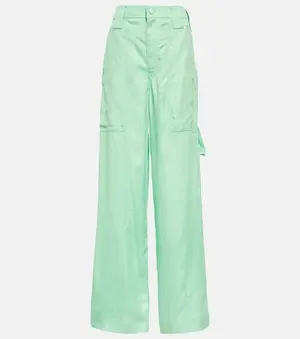 Stella McCartney High-rise Wide-leg Pants - Green