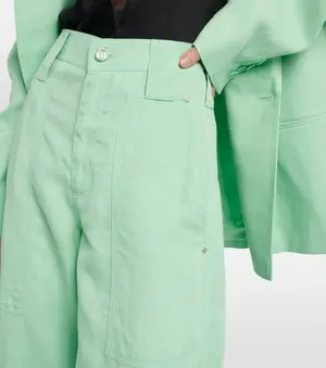 Stella McCartney High-rise Wide-leg Pants - Green