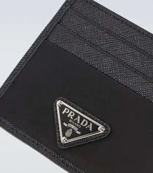 Prada Re-nylon Leather-trimmed Card Holder