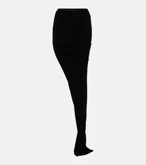Rick Owens Edfu Ruched Maxi Skirt - Black