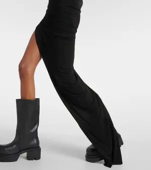 Rick Owens Edfu Ruched Maxi Skirt