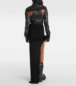 Rick Owens Edfu Ruched Maxi Skirt
