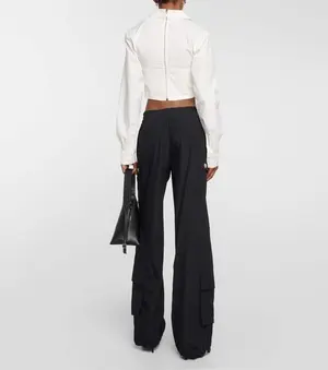 DION LEE Corset Cotton-blend Top