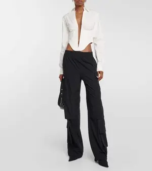 DION LEE Corset Cotton-blend Top