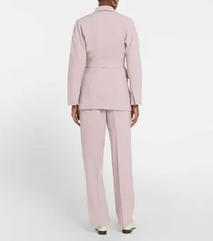 JOSEPH Wells Belted Wool-blend Blazer