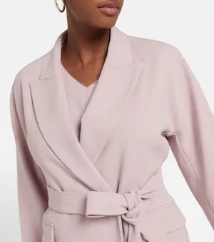 JOSEPH Wells Belted Wool-blend Blazer