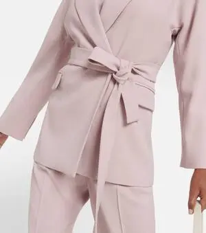 JOSEPH Wells Belted Wool-blend Blazer