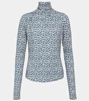 MARANT ETOILE Lou Printed Turtleneck Top