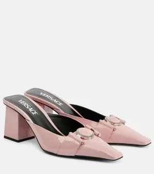 Versace Glossed Mules Clogs For Women