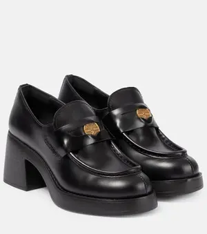 Miu Miu Leather Penny Loafers
