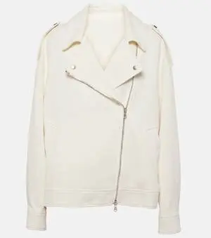 Brunello Cucinelli Cotton And Linen Biker Jacket