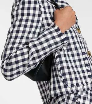 Etro Gingham Cropped Blazer