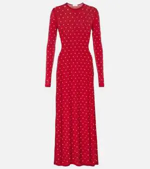 Rabanne Embellished Maxi Dress - Red
