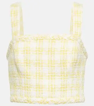 Veronica Beard Gingham Tweed Top