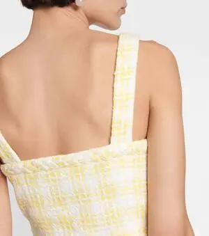 Veronica Beard Gingham Tweed Top