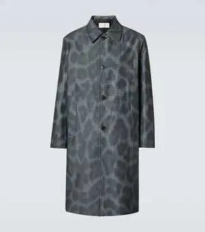 Dries Van Noten Leopard-print Checked Car Coat