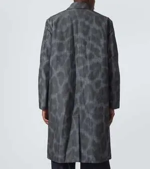 Dries Van Noten Leopard-print Checked Car Coat
