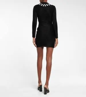 Alaïa Jacquard Wool-blend Minidress