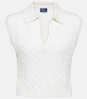 Polo Ralph Lauren Cable-knit Wool-blend Sweater Vest