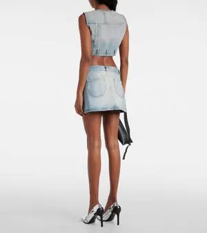 COURREGES Cropped Denim Vest