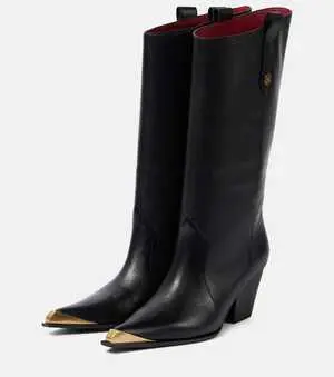 Etro Leather Cowboy Boots
