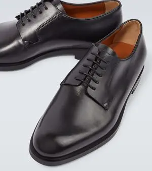Zegna Flex Leather Derby Shoes