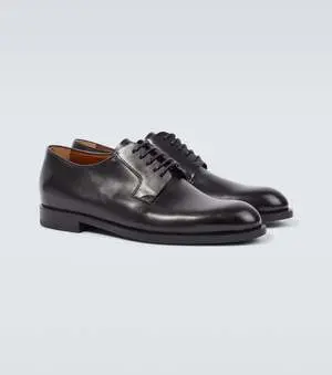 Zegna Flex Leather Derby Shoes