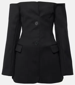 SIR. Sandrine Off-shoulder Blazer Dress - Black