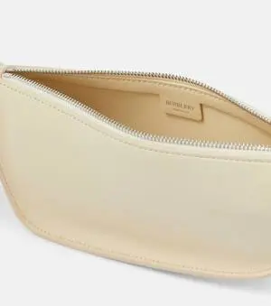 Burberry Shield Mini Leather Shoulder Bag - Neutrals
