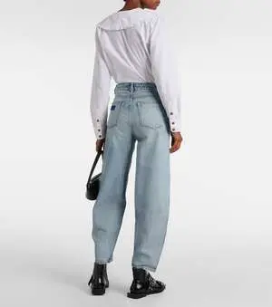 GANNI High-rise Barrel-leg Jeans