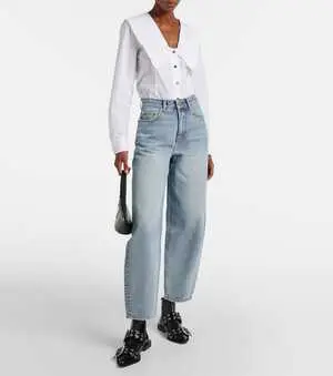 GANNI High-rise Barrel-leg Jeans