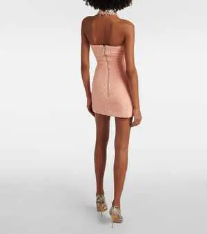 Balmain Embellished Halterneck Minidress