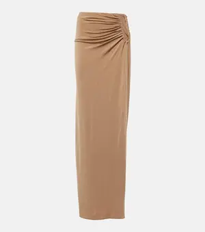 Magda Butrym Ruched Mid-rise Maxi Skirt