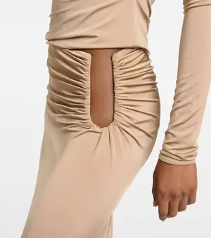 Magda Butrym Ruched Mid-rise Maxi Skirt