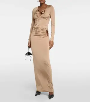 Magda Butrym Ruched Mid-rise Maxi Skirt