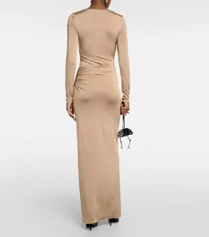 Magda Butrym Ruched Mid-rise Maxi Skirt