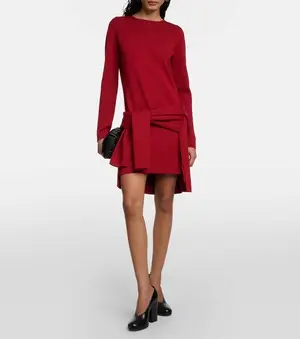 Max Mara Eridani Wool Minidress - Red