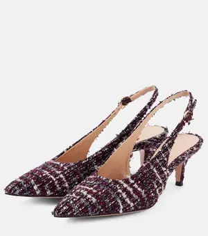 GIANVITO ROSSI 55 Boucle Slingback Pumps