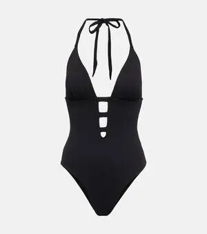 ALEXANDRA MIRO Cindy Cutout Halterneck Swimsuit - Black