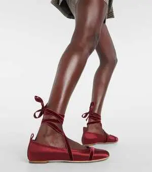 MALONE SOULIERS Spencer Ballet Flats - Burgundy