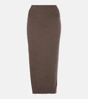 Max Mara Melk Virgin Wool Midi Skirt