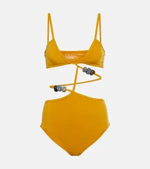Christopher Esber Embellished One Piece Swimsuit