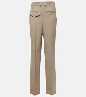 Victoria Beckham Virgin Wool Straight Trousers