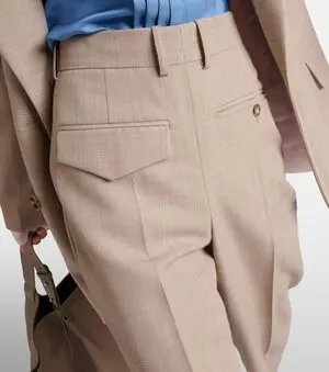 Victoria Beckham Virgin Wool Straight Trousers