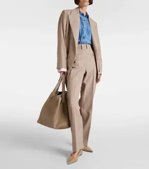 Victoria Beckham Virgin Wool Straight Trousers