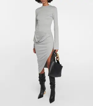 JW Anderson Draped Jersey Midi Dress