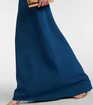 Safiyaa Amarella Embellished Crepe Gown - Blue