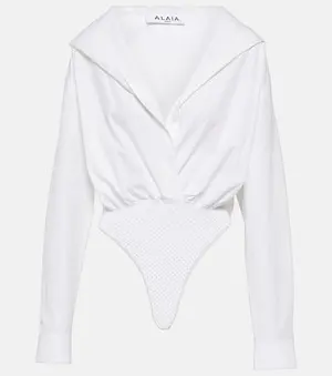 Alaïa Hooded Cotton Bodysuit
