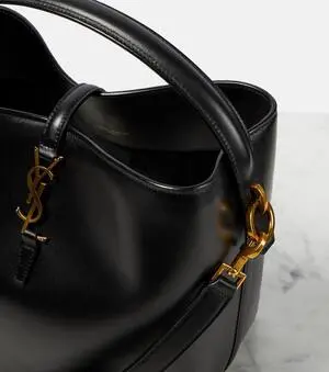 Saint Laurent Le 37 Leather Bucket Bag - Black